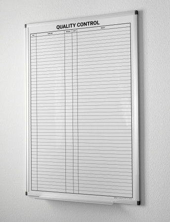 Quality Control Portrait Whiteboard