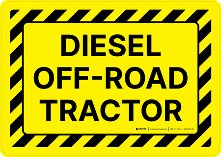 Diesel Off-Road Tractor Landscape - Wall Sign