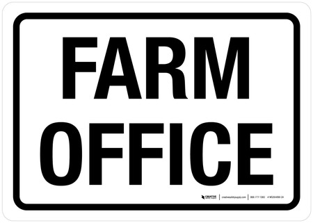Farm Office White Landscape - Wall Sign