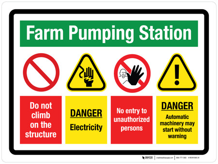Farm Pumping Station Landscape - Wall Sign