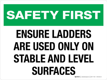 Safety First: Ensure Ladders Are Used Only On Stable And Level Surfaces ...