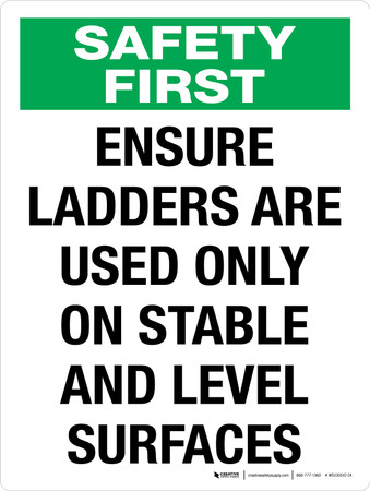 Safety First: Ensure Ladders Are Used Only On Stable And Level Surfaces ...