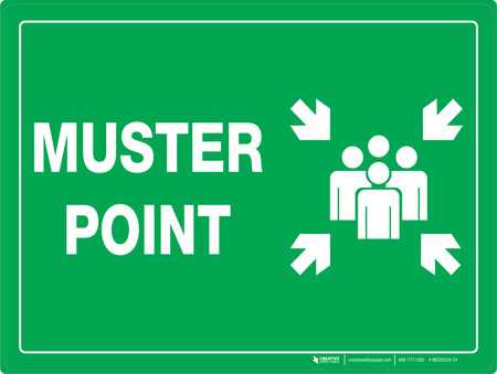 Muster Point Green Landscape - Wall Sign