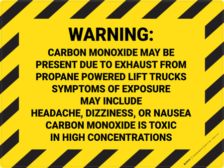Warning: Carbon Monoxide Exhaust From Propane Powered Lift Trucks with ...