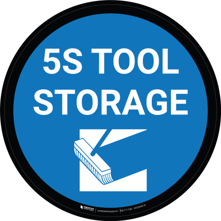 5S Tool Storage with Icon Circular - Floor Sign