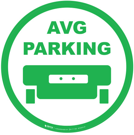 AGV Parking Green with Icon Circular - Floor Sign