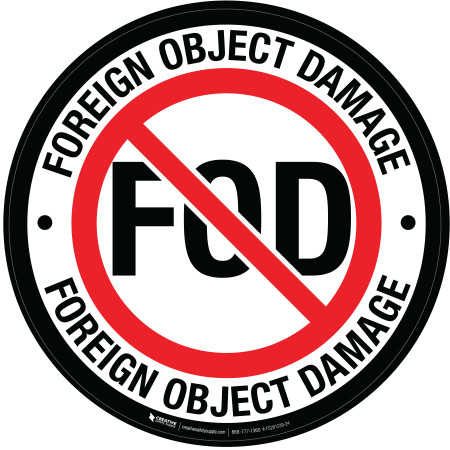 Foreign Object Damage Circular - Floor Sign