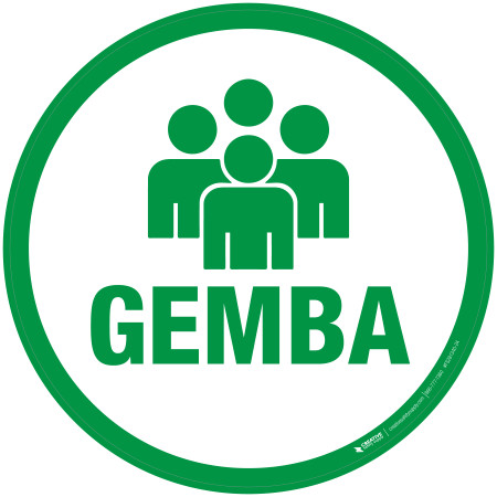 Gemba Green with Icon Circular - Floor Sign