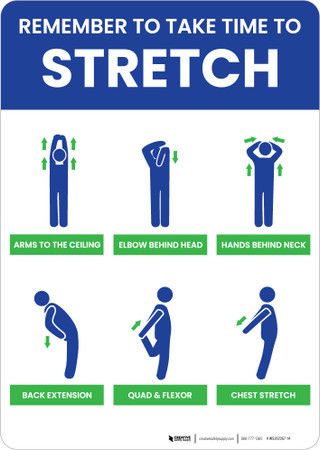 Remember to Take Time to Stretch Portrait - Wall Sign