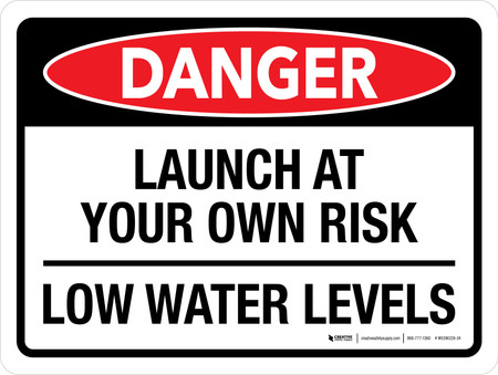 Danger: Launch At Your Own Risk - Low Water Levels Landscape - Wall ...