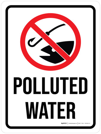 Polluted Water Portrait - Wall Sign