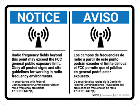 Notice: Radio Frequency Fields Beyond This Point May Exceed The FCC ...