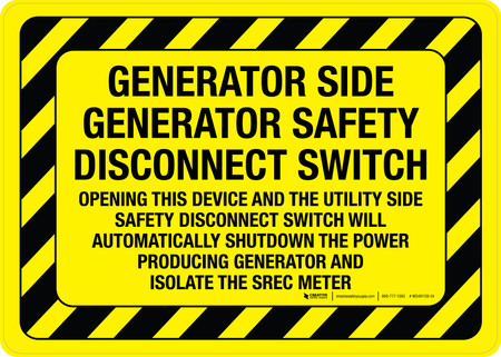 Generator Side Generator Safety Disconnect Switch Hazard Landscape ...