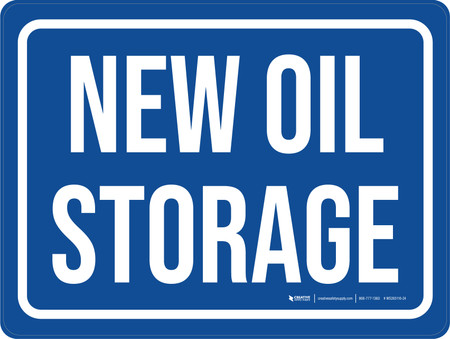New Oil Storage Blue Landscape - Wall Sign