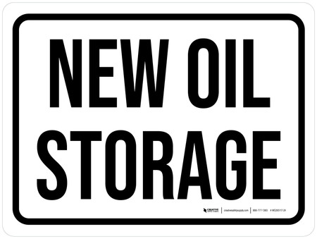 New Oil Storage White Landscape - Wall Sign