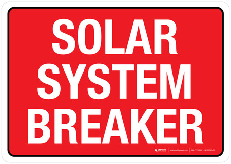 Solar System Breaker Red Landscape - Wall Sign