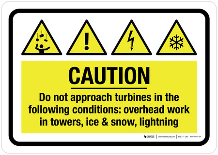 Caution: Do Not Approach Turbines In The Following Conditions Landscape ...