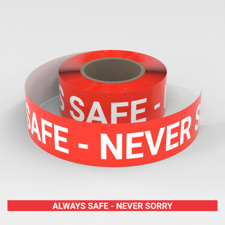 Always Safe - Never Sorry - Smart Stripe Inline Printed Floor Tape ...