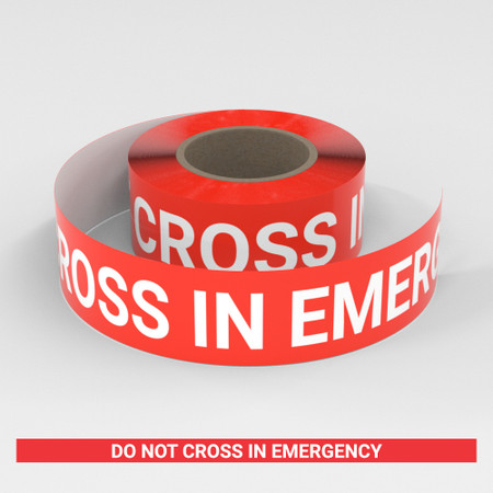 Do Not Cross In Emergency - Smart Stripe Inline Printed Floor Tape ...