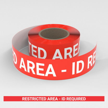 Restricted Area - ID Required - Smart Stripe Inline Printed Floor Tape ...