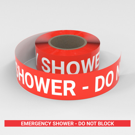 Emergency Shower - Do Not Block - Smart Stripe Inline Printed Floor ...