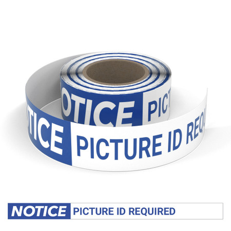Notice: Picture ID Required - Smart Stripe Inline Printed Floor Tape ...