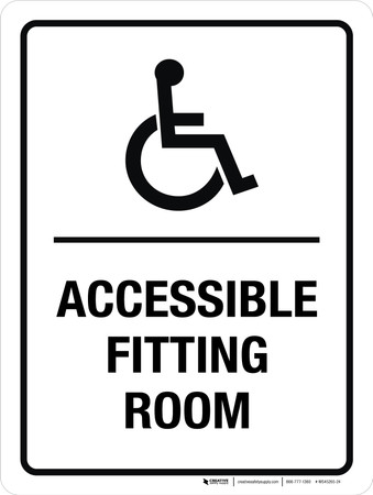 Accessible Fitting Room Portrait - Wall Sign