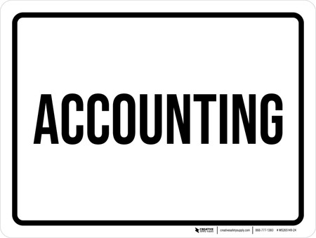 Accounting White Landscape - Wall Sign