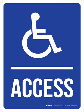 ADA Access Portrait - Wall Sign