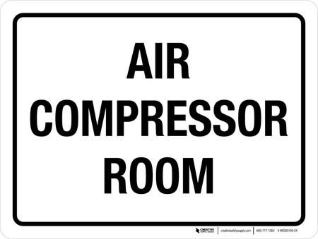 Air Compressor Room White Landscape - Wall Sign