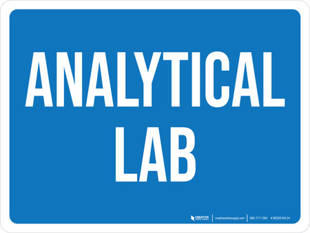 Analytical Lab Blue Landscape - Wall Sign | Creative Safety Supply
