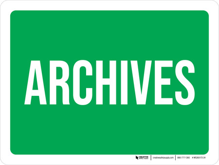 Archives Green Landscape - Wall Sign