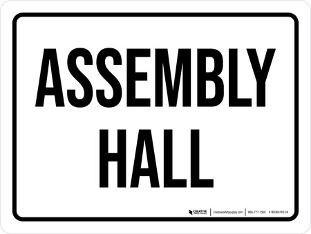 Assembly Hall White Landscape - Wall Sign
