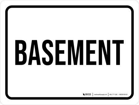 Basement White Landscape - Wall Sign