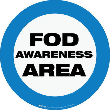 FOD Awareness Area Type A (Floor Sign)
