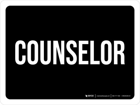 Counselor Black Landscape - Wall Sign