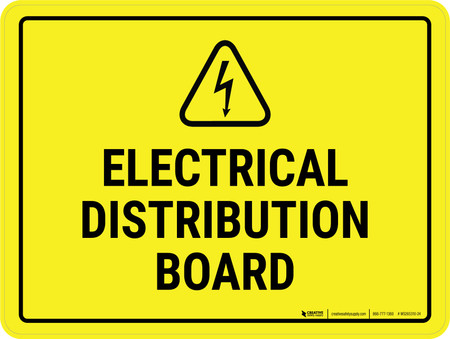 Electrical Distribution Board Landscape - Wall Sign | Creative Safety ...