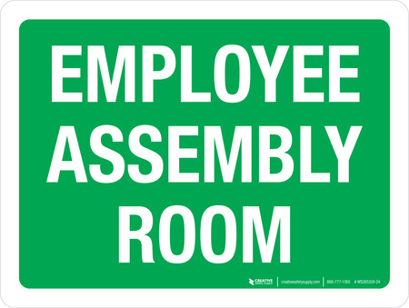 Employee Assembly Room Green Landscape - Wall Sign
