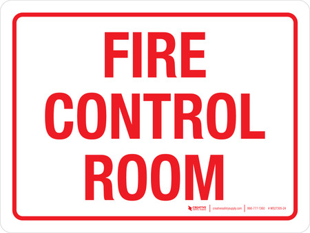 Fire Control Room Red Landscape - Wall Sign