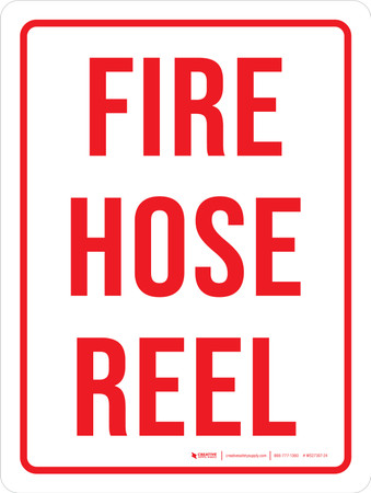 Fire Hose Reel Portrait - Wall Sign | Creative Safety Supply