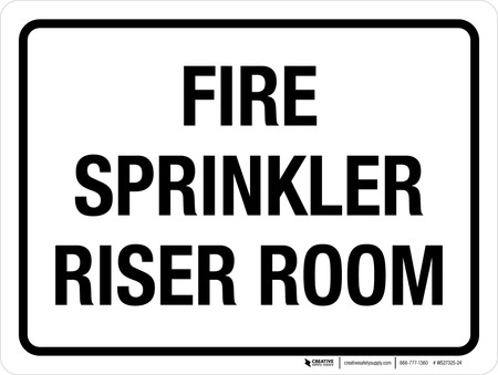 Fire Sprinkler Riser Room White Landscape - Wall Sign