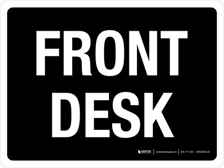 Front Desk Black Landscape - Wall Sign