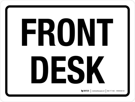 Front Desk White Landscape - Wall Sign