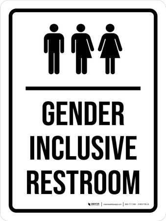 Gender Inclusive Restroom Portrait - Wall Sign