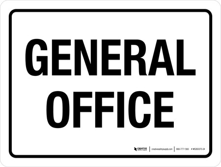 General Office White Landscape - Wall Sign