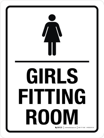 Girls Fitting Room Portrait - Wall Sign