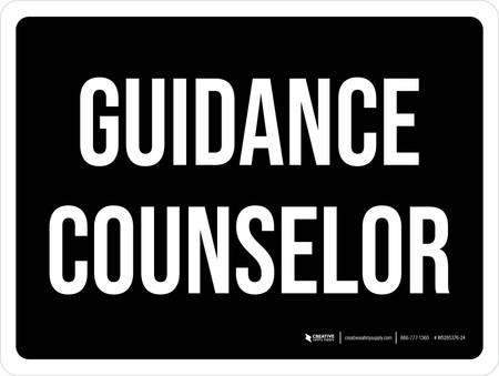 Guidance Counselor Black Landscape - Wall Sign