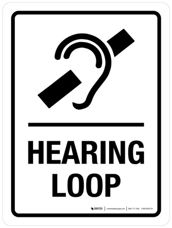 Hearing Loop Portrait - Wall Sign