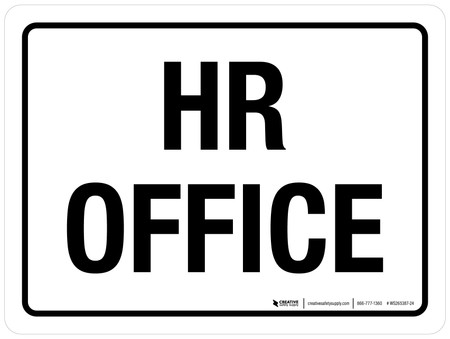 HR Office White Landscape - Wall Sign
