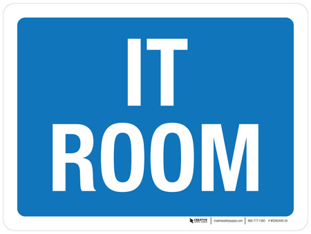 IT Room Blue Landscape - Wall Sign